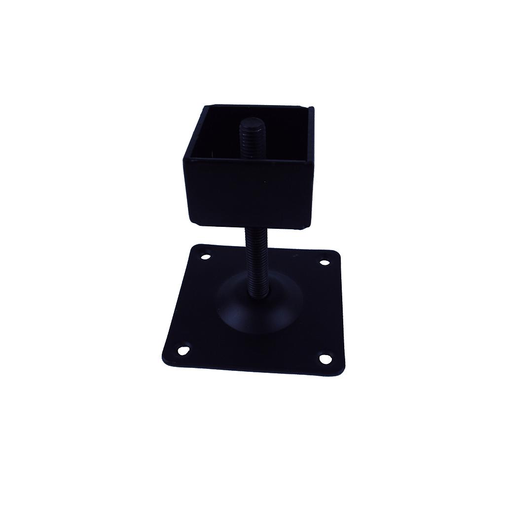 Adjustable Base for Black Square Tube 38X38mm - Premium Steel, Slip ...